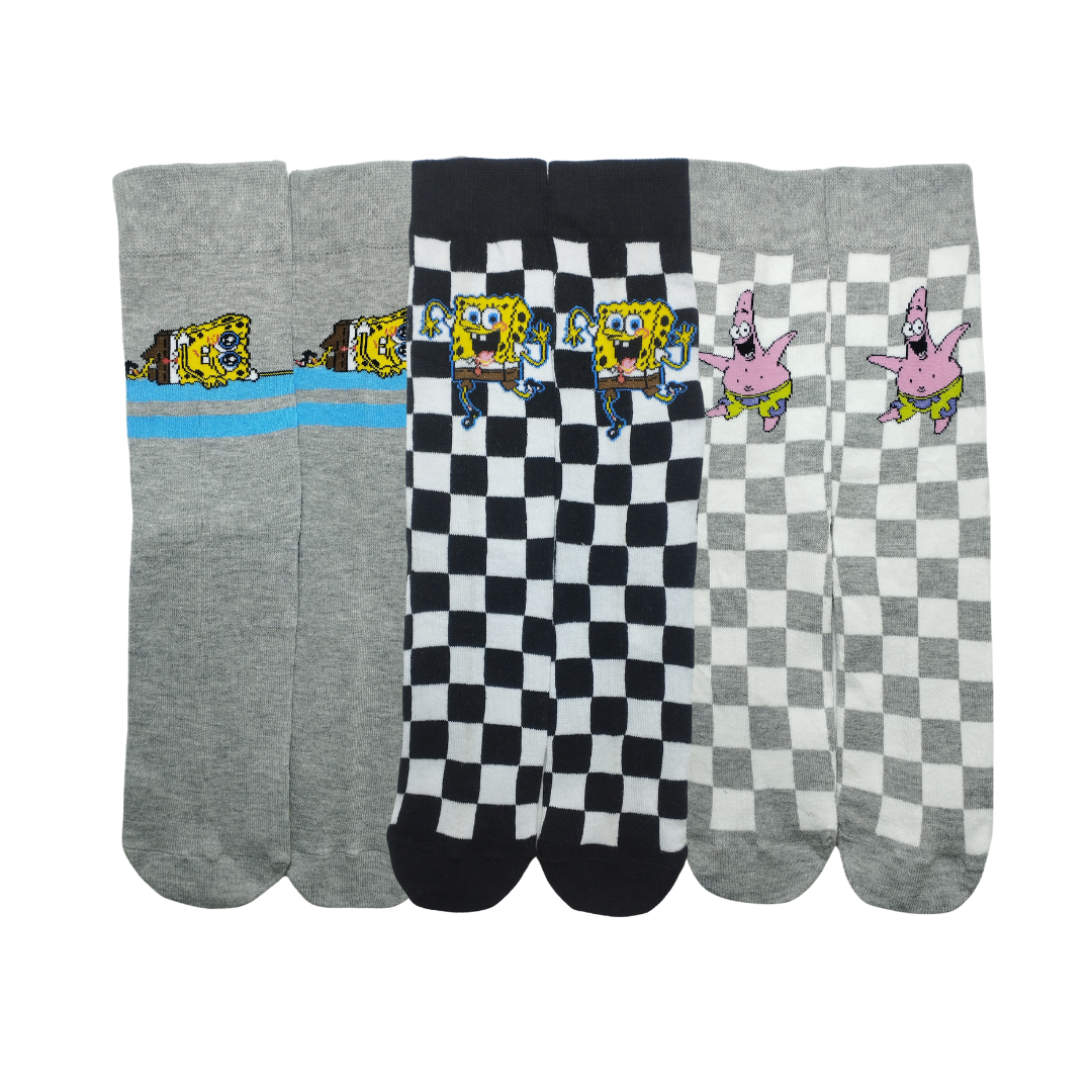 Sponge Bob Funky Socks - Pack of 3 – SOXO #1 Imported Socks Brand in ...