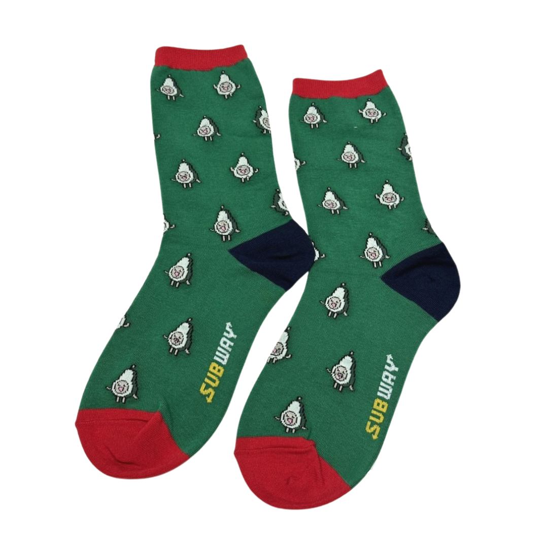 Subway Santa Smile Funky Socks – SOXO #1 Imported Socks Brand in Pakistan